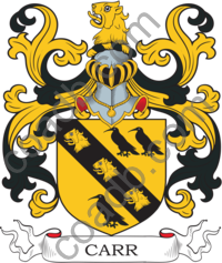 Carr Family Crest, Coat of Arms and Name History