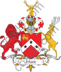 Carr Family Crest, Coat of Arms and Name History