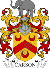 Carson Family Crest, Coat of Arms and Name History