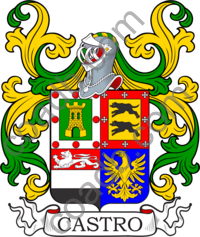 Castro Family Crest, Coat of Arms and Name History
