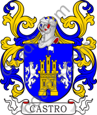 Castro Family Crest, Coat of Arms and Name History