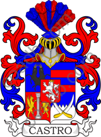 Castro Family Crest, Coat of Arms and Name History