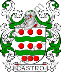 Castro Family Crest, Coat of Arms and Name History