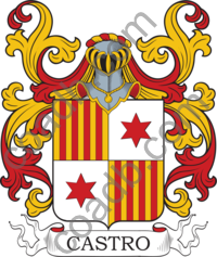Castro Family Crest, Coat of Arms and Name History