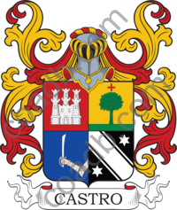 Castro Family Crest, Coat of Arms and Name History