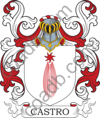 Castro Family Crest, Coat of Arms and Name History