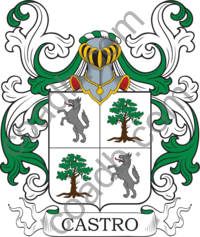 Castro Family Crest, Coat of Arms and Name History