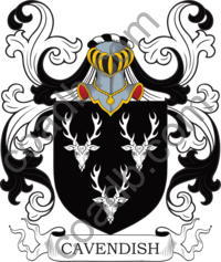 Cavendish Family Crest, Coat of Arms and Name History