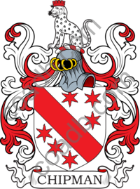 Chipman Family Crest, Coat of Arms and Name History