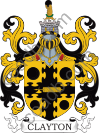Clayton Family Crest, Coat of Arms and Name History