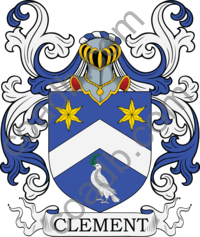 Clement Family Crest, Coat of Arms and Name History