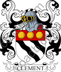 Clement Family Crest, Coat of Arms and Name History