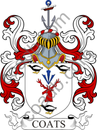 Coats Family Crest, Coat of Arms and Name History