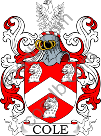 Cole Family Crest, Coat of Arms and Name History