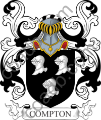 Compton Family Crest, Coat of Arms and Name History