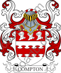 Compton Family Crest, Coat of Arms and Name History