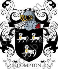 Compton Family Crest, Coat of Arms and Name History