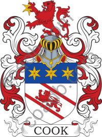 Cook Family Crest, Coat of Arms and Name History