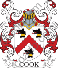 Cook Family Crest, Coat of Arms and Name History