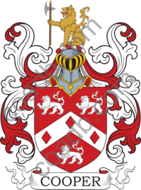 Cooper Family Crest, Coat of Arms and Name History