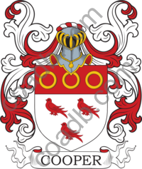 Cooper Family Crest, Coat of Arms and Name History