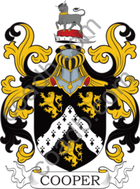 Cooper Family Crest, Coat of Arms and Name History