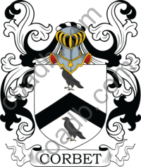 Corbet Family Crest, Coat of Arms and Name History