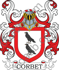 Corbet Family Crest, Coat of Arms and Name History
