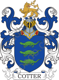 Cotter Family Crest, Coat of Arms and Name History