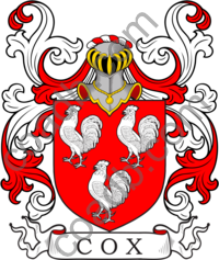 Cox Family Crest, Coat of Arms and Name History