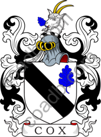 Cox Family Crest, Coat of Arms and Name History