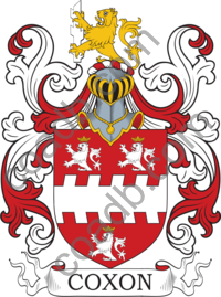 Coxon Family Crest, Coat of Arms and Name History