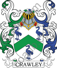 Crawley Family Crest, Coat of Arms and Name History