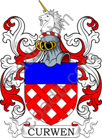 Curwen Family Crest, Coat of Arms and Name History