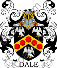 Dale Family Crest, Coat of Arms and Name History