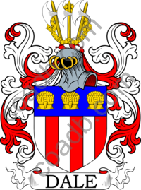 Dale Family Crest, Coat of Arms and Name History
