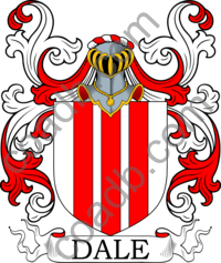 Dale Family Crest, Coat of Arms and Name History
