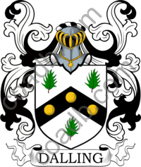 Dalling Family Crest, Coat of Arms and Name History