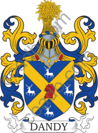 Dandy Family Crest, Coat of Arms and Name History