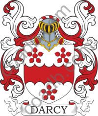 Darcy Family Crest, Coat of Arms and Name History