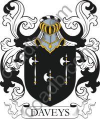 Daveys Family Crest, Coat of Arms and Name History