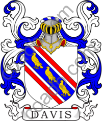 Davis Family Crest, Coat of Arms and Name History