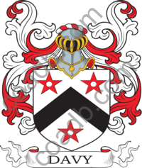 Davy Family Crest, Coat of Arms and Name History