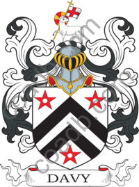 Davy Family Crest, Coat of Arms and Name History