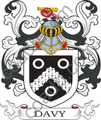 Davy Family Crest, Coat of Arms and Name History