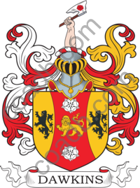 Dawkins Family Crest, Coat of Arms and Name History