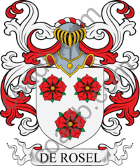 De Rosel Family Crest, Coat of Arms and Name History