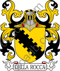 Della Rocca Family Crest, Coat of Arms and Name History
