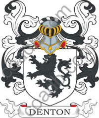 Denton Family Crest, Coat of Arms and Name History