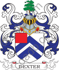 Dexter Family Crest, Coat of Arms and Name History